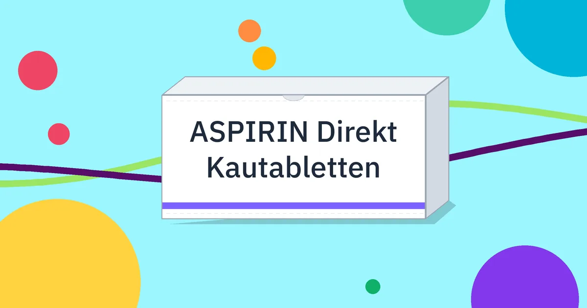 Symbolbild: Packung mit der Aufschrift ASPIRIN Direkt Kautabletten (PZN 04356248) – Verfügbarkeit und Bezug in Apotheken in Frankfurt am Main
