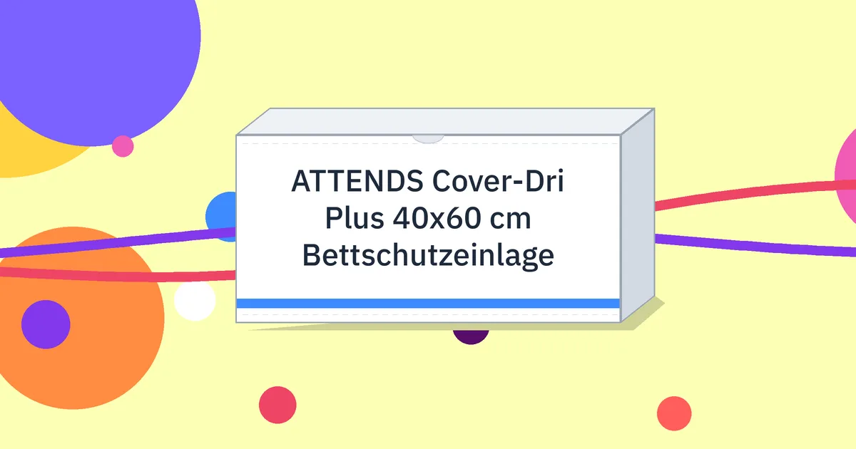 Symbolbild: Packung mit der Aufschrift ATTENDS Cover-Dri Plus 40x60 cm Bettschutzeinlage (PZN 07529086) – Verfügbarkeit und Bezug in Apotheken in Frankfurt am Main