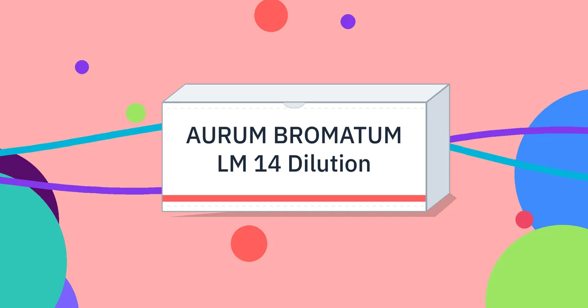Symbolbild: Packung mit der Aufschrift AURUM BROMATUM LM 14 Dilution (PZN 12783800) – Verfügbarkeit und Bezug in Apotheken in Frankfurt am Main