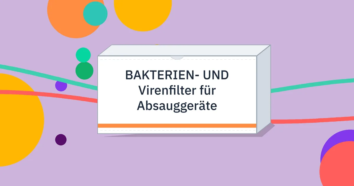 Symbolbild: Packung mit der Aufschrift BAKTERIEN- UND Virenfilter für Absauggeräte (PZN 18080844) – Verfügbarkeit und Bezug in Apotheken in Frankfurt am Main