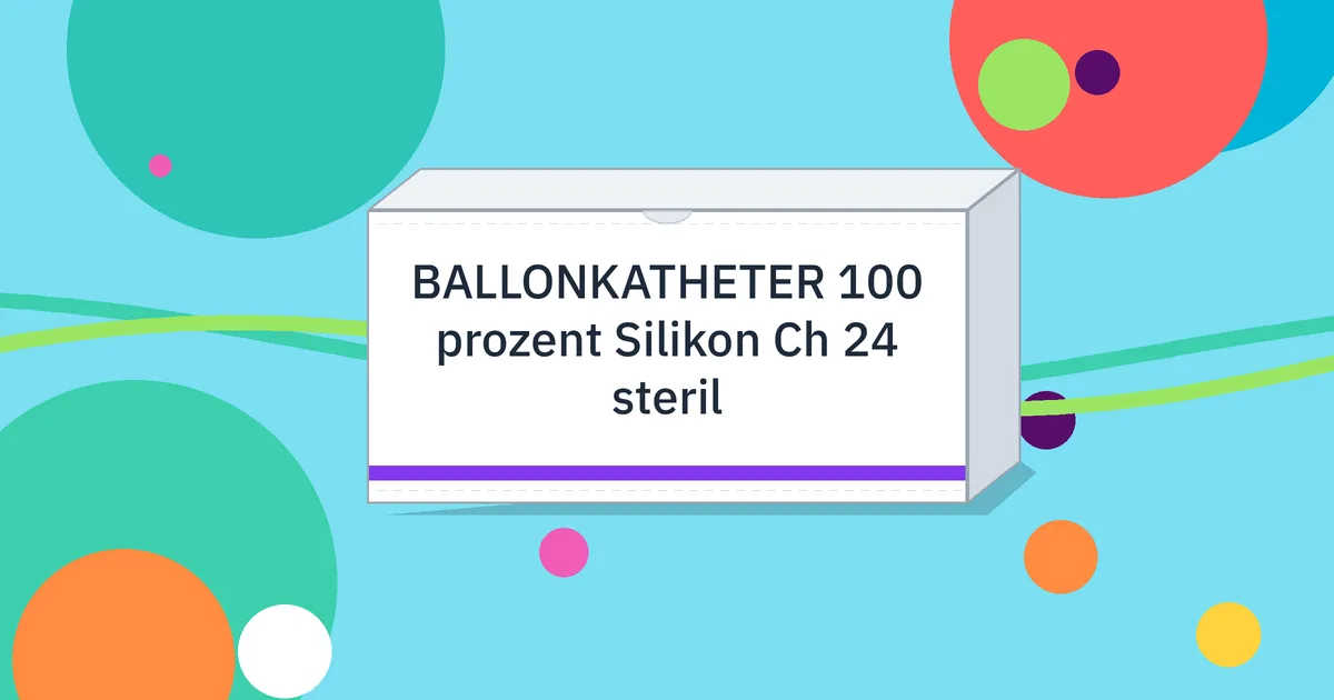 Symbolbild: Packung mit der Aufschrift BALLONKATHETER 100 prozent Silikon Ch 24 steril (PZN 14033799) – Verfügbarkeit und Bezug in Apotheken in Frankfurt am Main