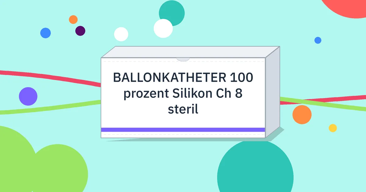 Symbolbild: Packung mit der Aufschrift BALLONKATHETER 100 prozent Silikon Ch 8 steril (PZN 14033753) – Verfügbarkeit und Bezug in Apotheken in Frankfurt am Main