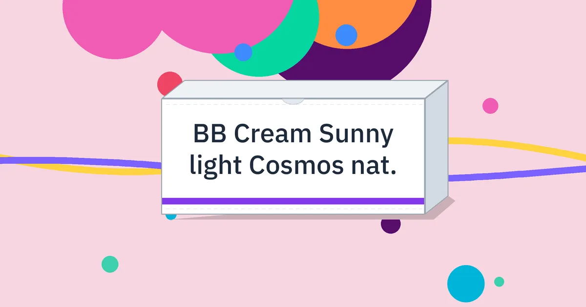 Symbolbild: Packung mit der Aufschrift BB Cream Sunny light Cosmos nat. (PZN 18003275) – Verfügbarkeit und Bezug in Apotheken in Frankfurt am Main