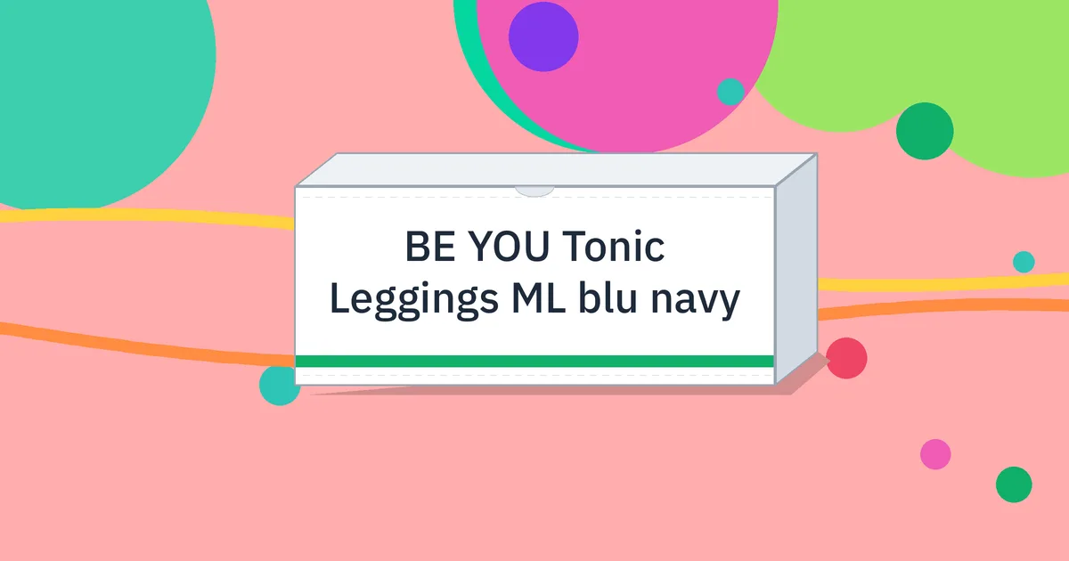 Symbolbild: Packung mit der Aufschrift BE YOU Tonic Leggings ML blu navy (PZN 20376517) – Verfügbarkeit und Bezug in Apotheken in Frankfurt am Main
