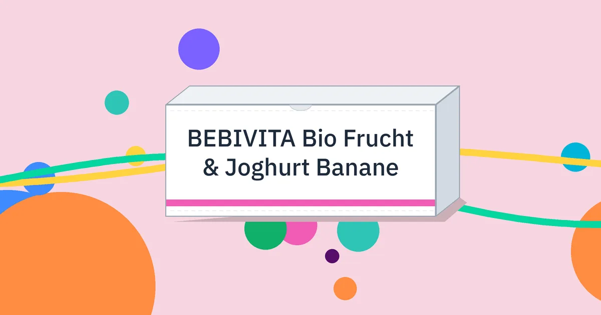 Symbolbild: Packung mit der Aufschrift BEBIVITA Bio Frucht & Joghurt Banane (PZN 16838225) – Verfügbarkeit und Bezug in Apotheken in Frankfurt am Main
