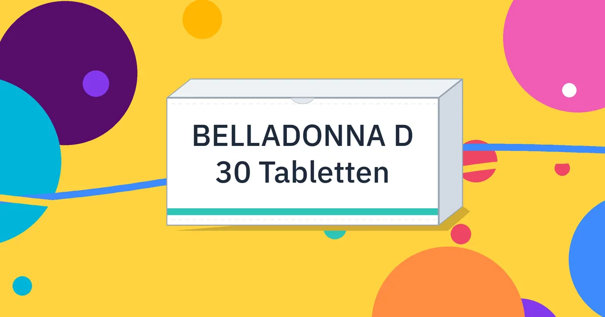 Symbolbild: Packung mit der Aufschrift BELLADONNA D 30 Tabletten (PZN 02111293) – Verfügbarkeit und Bezug in Apotheken in Frankfurt am Main