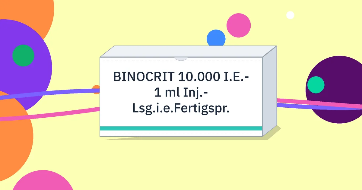 Symbolbild: Packung mit der Aufschrift BINOCRIT 10.000 I.E.-1 ml Inj.-Lsg.i.e.Fertigspr. (PZN 19061547) – Verfügbarkeit und Bezug in Apotheken in Frankfurt am Main