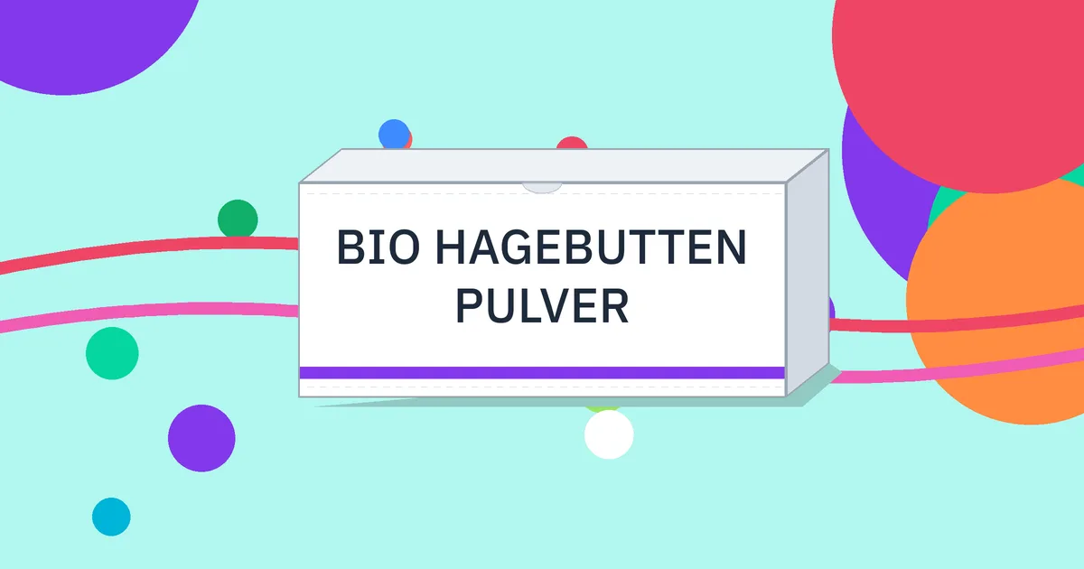 Symbolbild: Packung mit der Aufschrift BIO HAGEBUTTEN PULVER (PZN 16839294) – Verfügbarkeit und Bezug in Apotheken in Frankfurt am Main