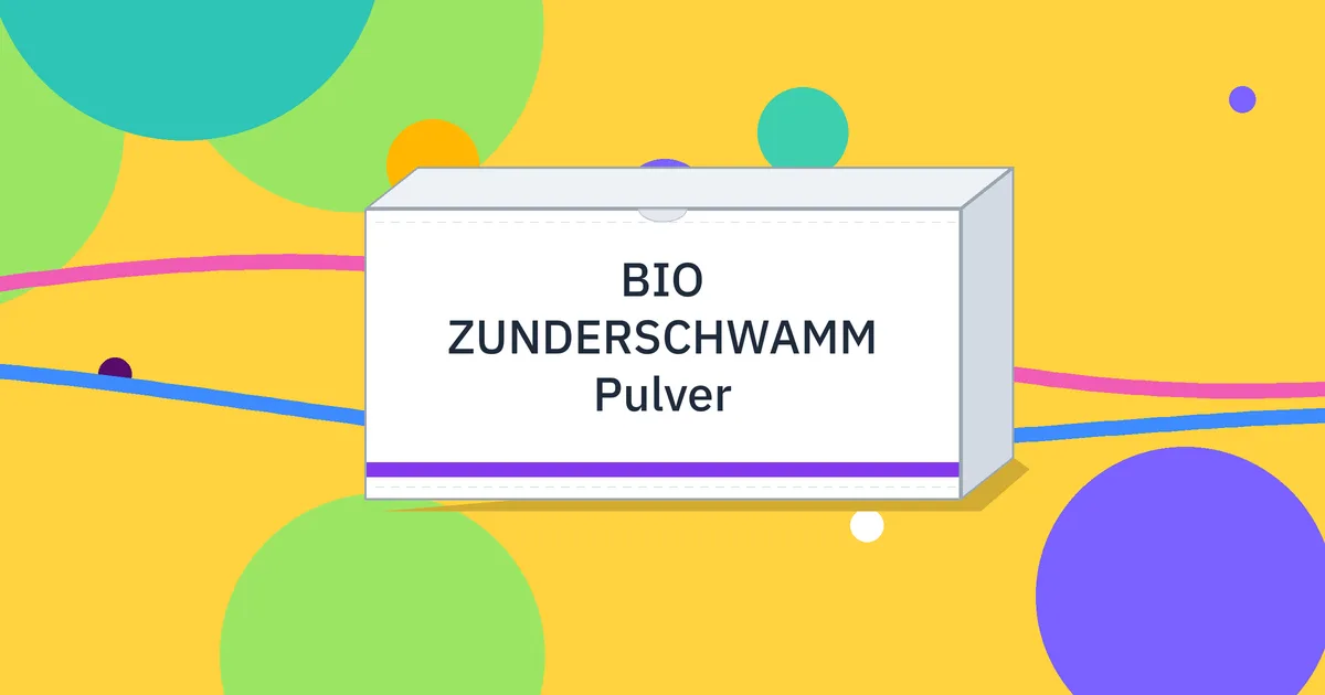 Symbolbild: Packung mit der Aufschrift BIO ZUNDERSCHWAMM Pulver (PZN 19094392) – Verfügbarkeit und Bezug in Apotheken in Frankfurt am Main