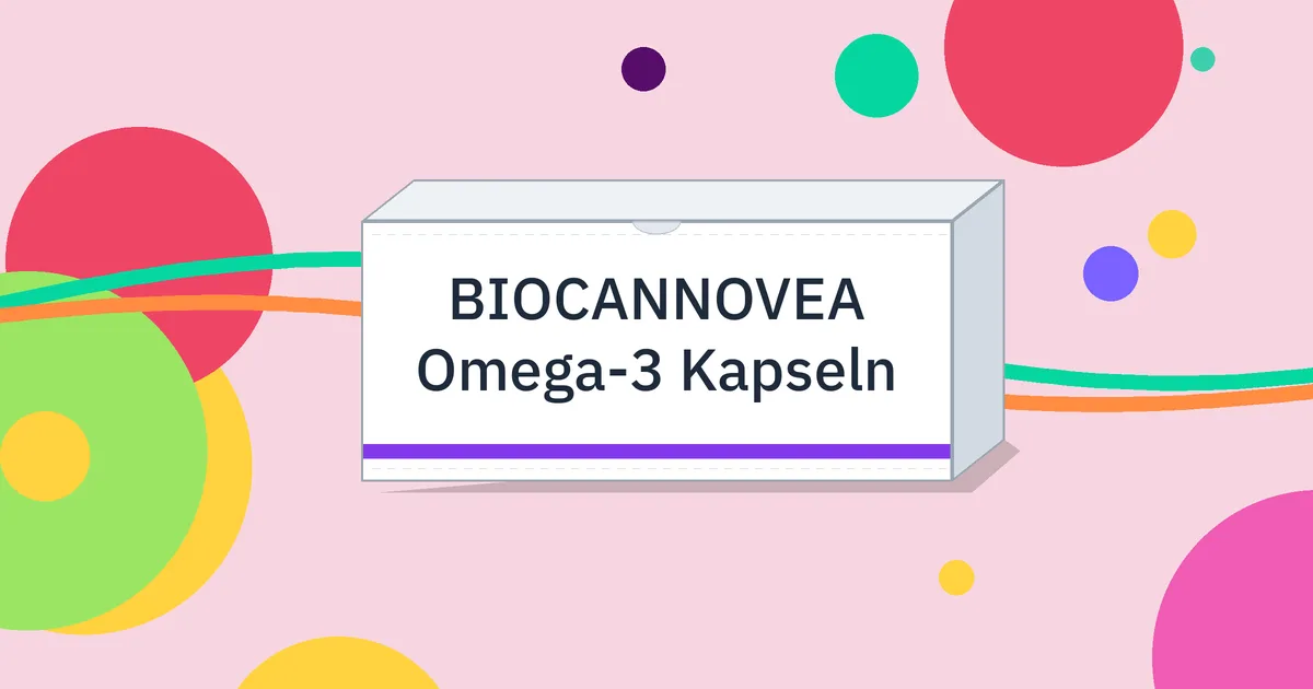 Symbolbild: Packung mit der Aufschrift BIOCANNOVEA Omega-3 Kapseln (PZN 17852090) – Verfügbarkeit und Bezug in Apotheken in Frankfurt am Main