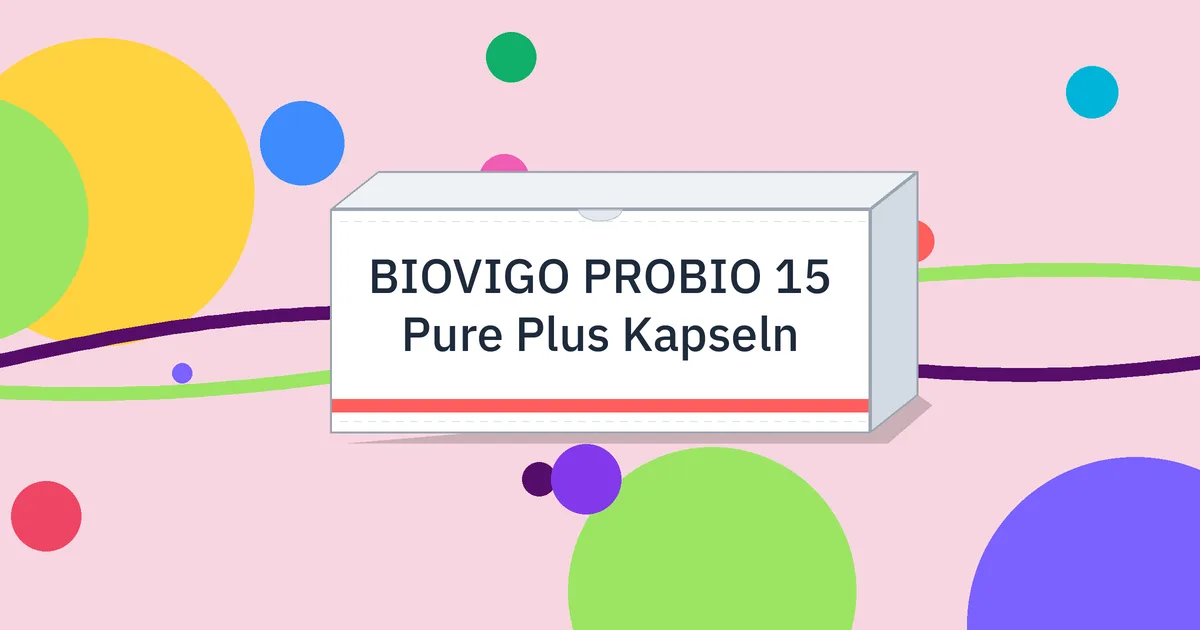 Symbolbild: Packung mit der Aufschrift BIOVIGO PROBIO 15 Pure Plus Kapseln (PZN 19403396) – Verfügbarkeit und Bezug in Apotheken in Frankfurt am Main