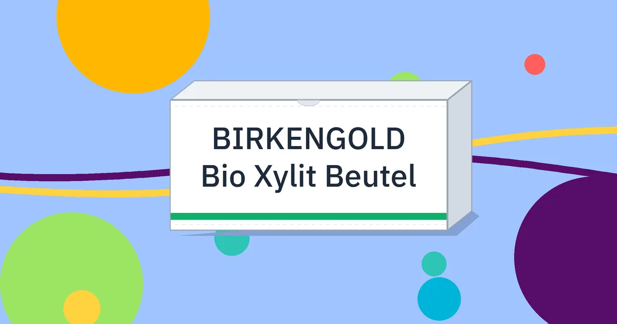 Symbolbild: Packung mit der Aufschrift BIRKENGOLD Bio Xylit Beutel (PZN 19299295) – Verfügbarkeit und Bezug in Apotheken in Frankfurt am Main