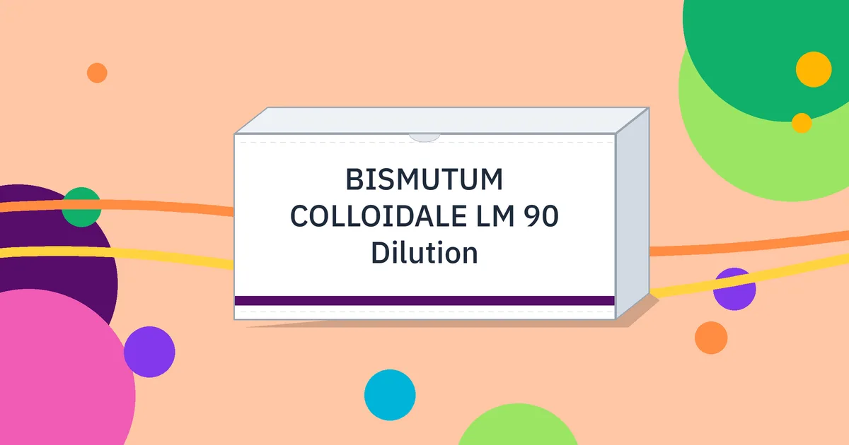 Symbolbild: Packung mit der Aufschrift BISMUTUM COLLOIDALE LM 90 Dilution (PZN 13386509) – Verfügbarkeit und Bezug in Apotheken in Frankfurt am Main