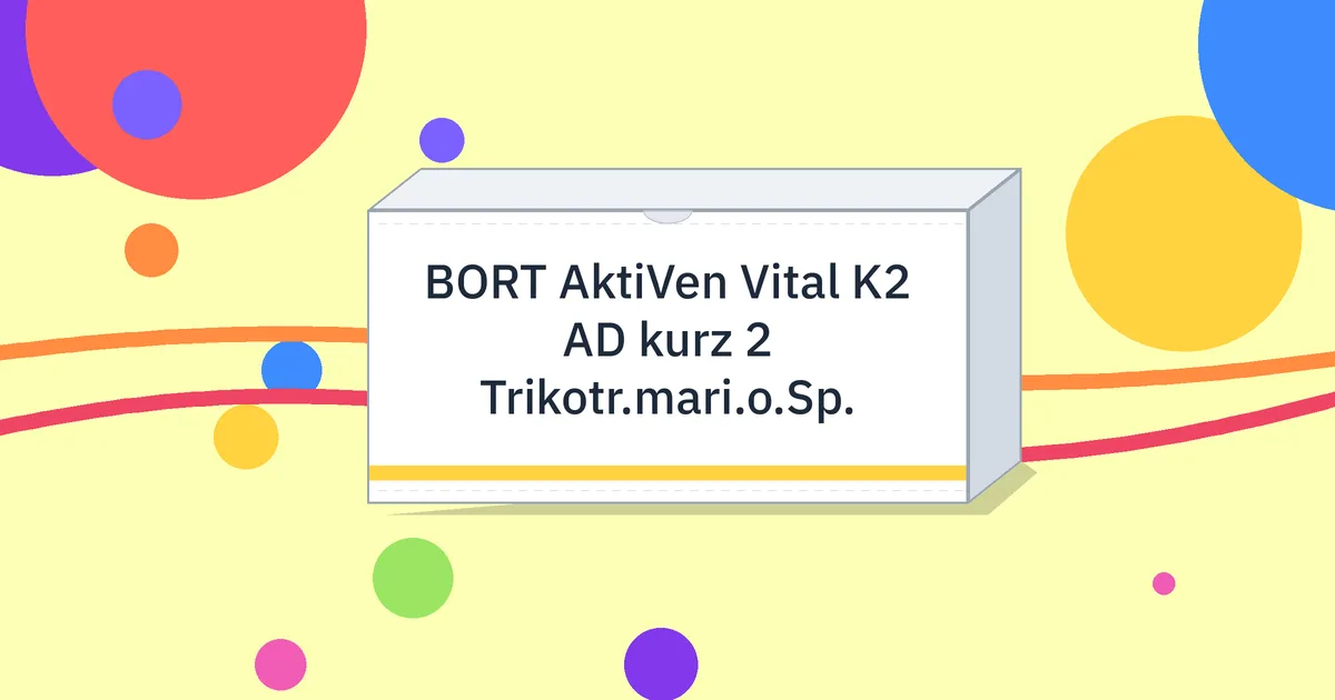 Symbolbild: Packung mit der Aufschrift BORT AktiVen Vital K2 AD kurz 2 Trikotr.mari.o.Sp. (PZN 13727749) – Verfügbarkeit und Bezug in Apotheken in Frankfurt am Main