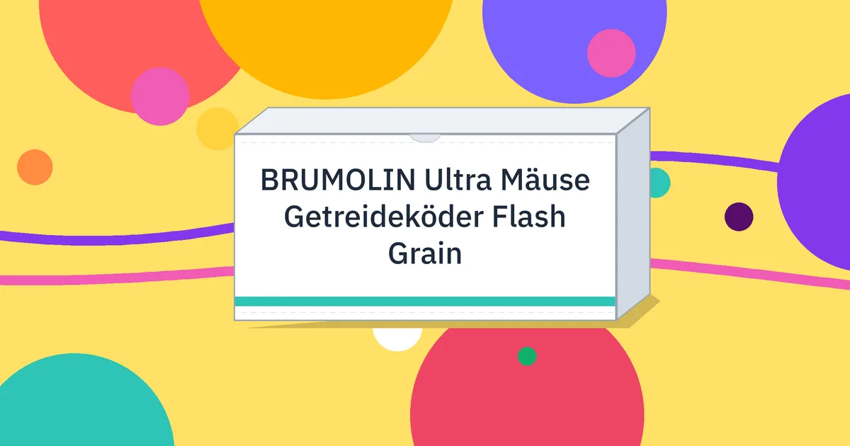 Symbolbild: Packung mit der Aufschrift BRUMOLIN Ultra Mäuse Getreideköder Flash Grain (PZN 14355847) – Verfügbarkeit und Bezug in Apotheken in Frankfurt am Main