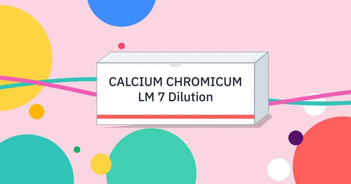 Symbolbild: Packung mit der Aufschrift CALCIUM CHROMICUM LM 7 Dilution (PZN 13408257) – Verfügbarkeit und Bezug in Apotheken in Frankfurt am Main