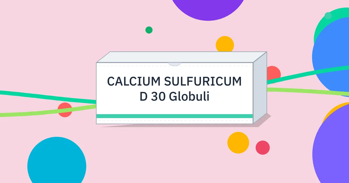 Symbolbild: Packung mit der Aufschrift CALCIUM SULFURICUM D 30 Globuli (PZN 07162792) – Verfügbarkeit und Bezug in Apotheken in Frankfurt am Main