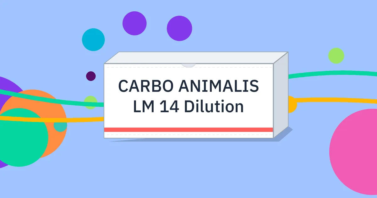 Symbolbild: Packung mit der Aufschrift CARBO ANIMALIS LM 14 Dilution (PZN 12809095) – Verfügbarkeit und Bezug in Apotheken in Frankfurt am Main