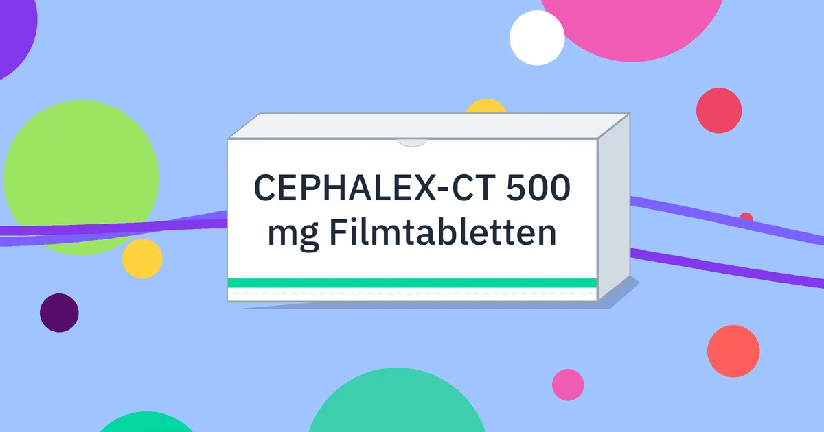 Symbolbild: Packung mit der Aufschrift CEPHALEX-CT 500 mg Filmtabletten (PZN 03820301) – Verfügbarkeit und Bezug in Apotheken in Frankfurt am Main