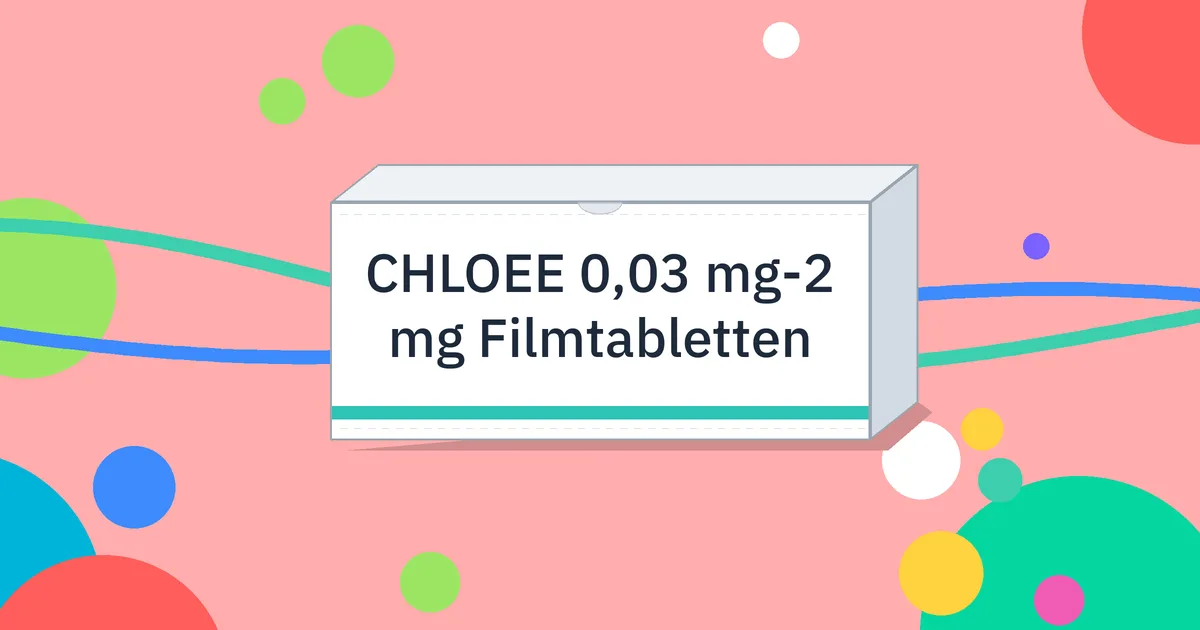 Symbolbild: Packung mit der Aufschrift CHLOEE 0,03 mg-2 mg Filmtabletten (PZN 09063918) – Verfügbarkeit und Bezug in Apotheken in Frankfurt am Main