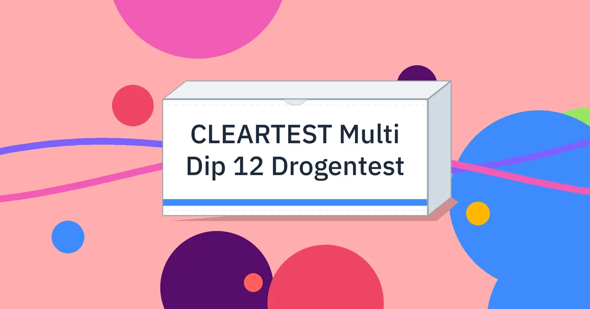 Symbolbild: Packung mit der Aufschrift CLEARTEST Multi Dip 12 Drogentest (PZN 18038865) – Verfügbarkeit und Bezug in Apotheken in Frankfurt am Main