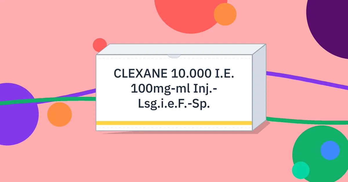 Symbolbild: Packung mit der Aufschrift CLEXANE 10.000 I.E. 100mg-ml Inj.-Lsg.i.e.F.-Sp. (PZN 15815021) – Verfügbarkeit und Bezug in Apotheken in Frankfurt am Main