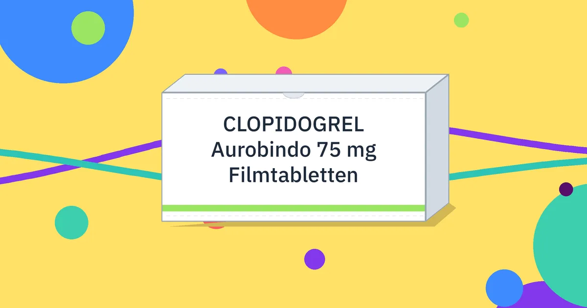 Symbolbild: Packung mit der Aufschrift CLOPIDOGREL Aurobindo 75 mg Filmtabletten (PZN 10012748) – Verfügbarkeit und Bezug in Apotheken in Frankfurt am Main