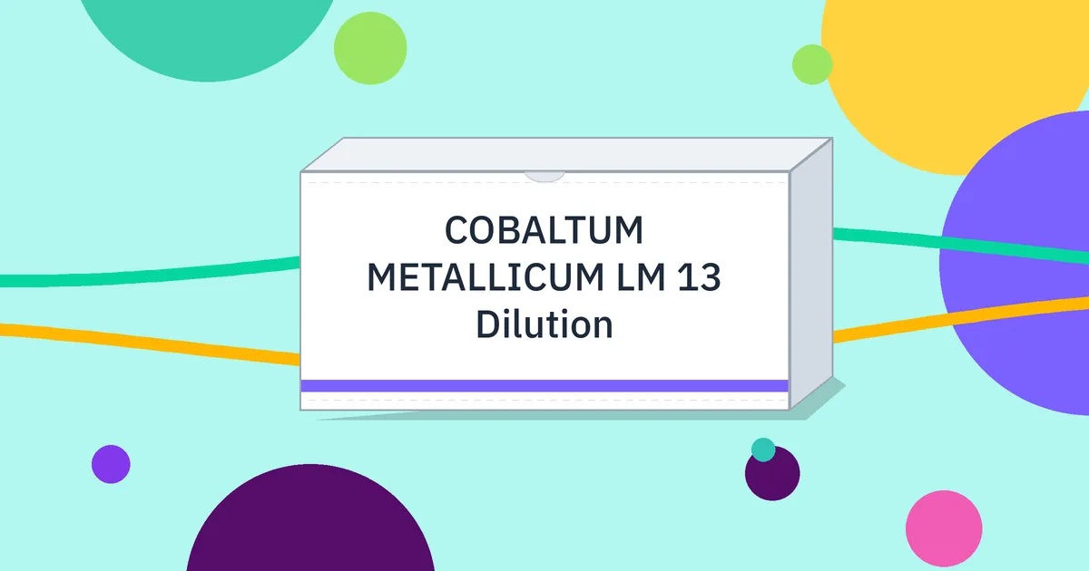 Symbolbild: Packung mit der Aufschrift COBALTUM METALLICUM LM 13 Dilution (PZN 12823126) – Verfügbarkeit und Bezug in Apotheken in Frankfurt am Main