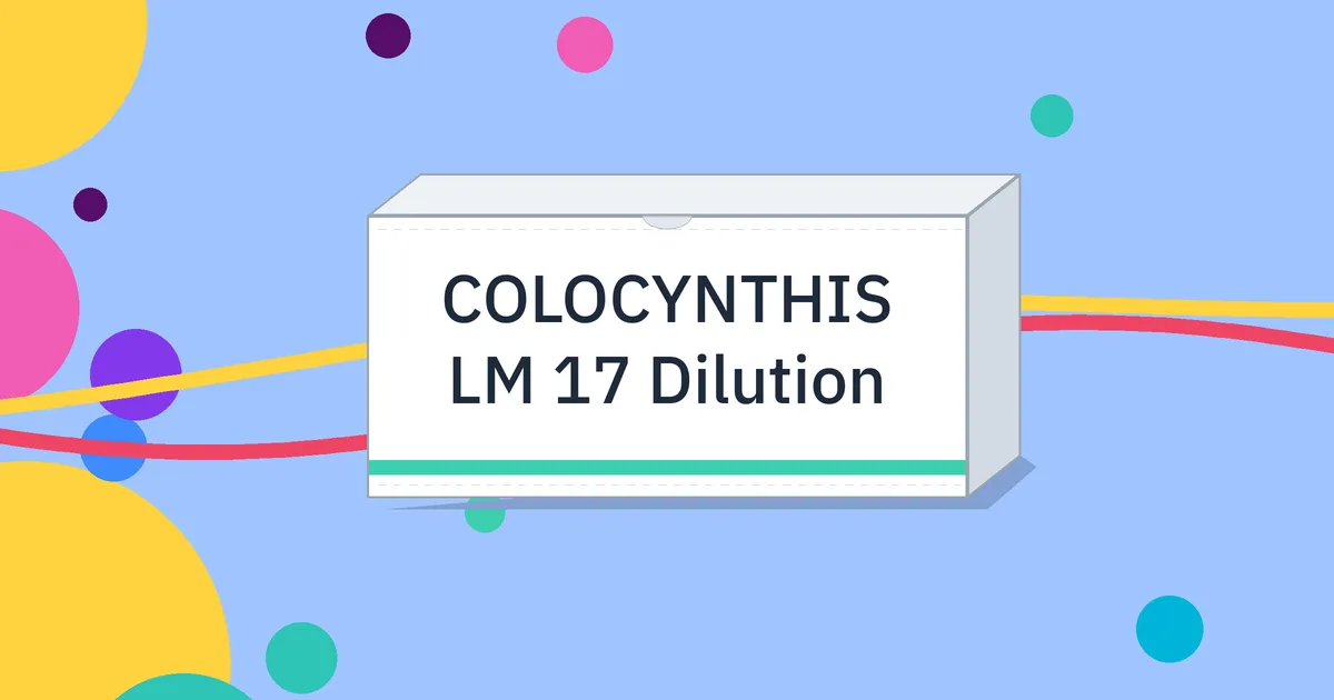 Symbolbild: Packung mit der Aufschrift COLOCYNTHIS LM 17 Dilution (PZN 12832711) – Verfügbarkeit und Bezug in Apotheken in Frankfurt am Main