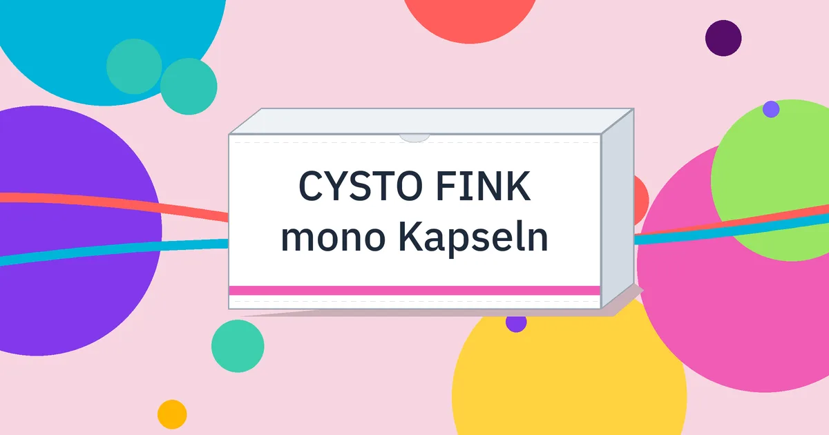Symbolbild: Packung mit der Aufschrift CYSTO FINK mono Kapseln (PZN 01267745) – Verfügbarkeit und Bezug in Apotheken in Frankfurt am Main