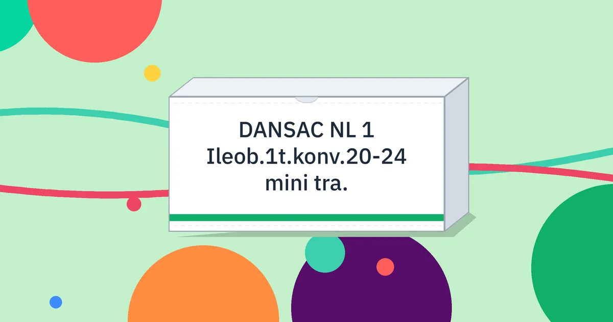 Symbolbild: Packung mit der Aufschrift DANSAC NL 1 Ileob.1t.konv.20-24 mini tra. (PZN 09900923) – Verfügbarkeit und Bezug in Apotheken in Frankfurt am Main