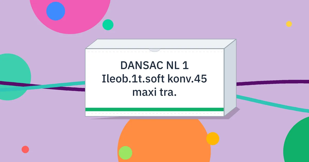Symbolbild: Packung mit der Aufschrift DANSAC NL 1 Ileob.1t.soft konv.45 maxi tra. (PZN 11645473) – Verfügbarkeit und Bezug in Apotheken in Frankfurt am Main