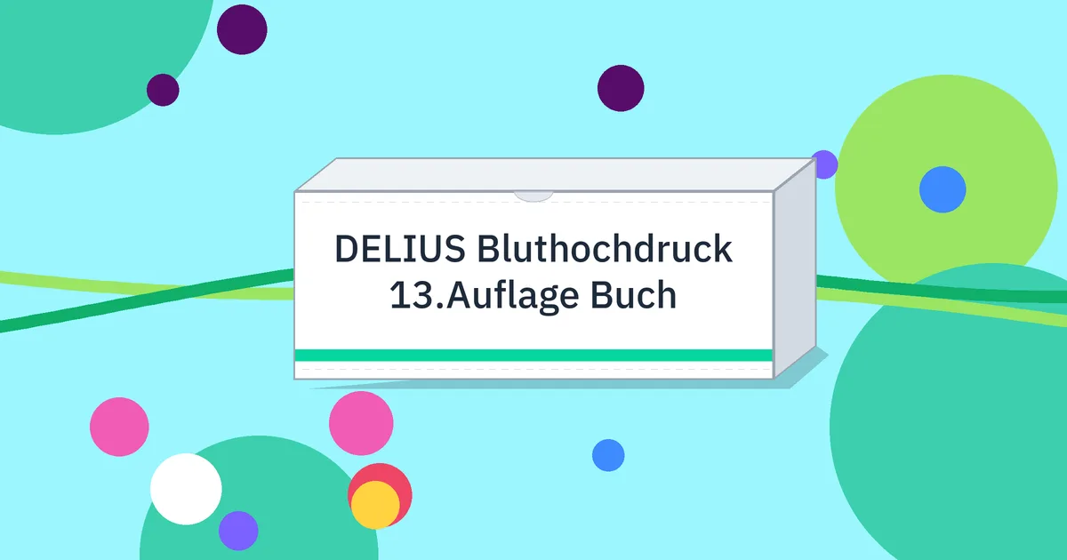 Symbolbild: Packung mit der Aufschrift DELIUS Bluthochdruck 13.Auflage Buch (PZN 05884127) – Verfügbarkeit und Bezug in Apotheken in Frankfurt am Main