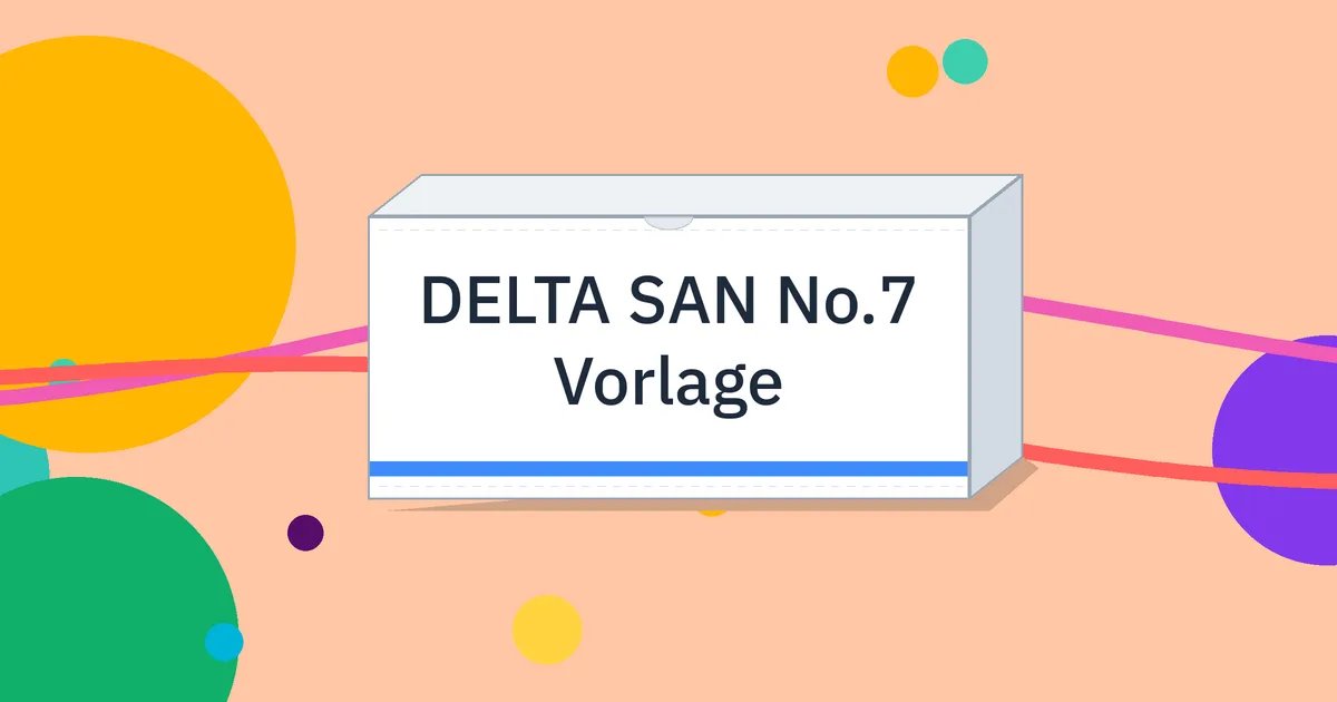 Symbolbild: Packung mit der Aufschrift DELTA SAN No.7 Vorlage (PZN 05949157) – Verfügbarkeit und Bezug in Apotheken in Frankfurt am Main