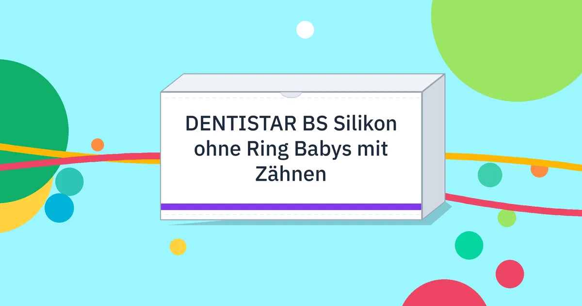 Symbolbild: Packung mit der Aufschrift DENTISTAR BS Silikon ohne Ring Babys mit Zähnen (PZN 04770841) – Verfügbarkeit und Bezug in Apotheken in Frankfurt am Main