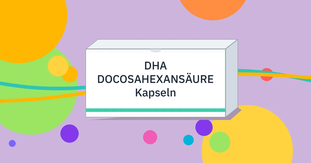 Symbolbild: Packung mit der Aufschrift DHA DOCOSAHEXANSÄURE Kapseln (PZN 10340211) – Verfügbarkeit und Bezug in Apotheken in Frankfurt am Main