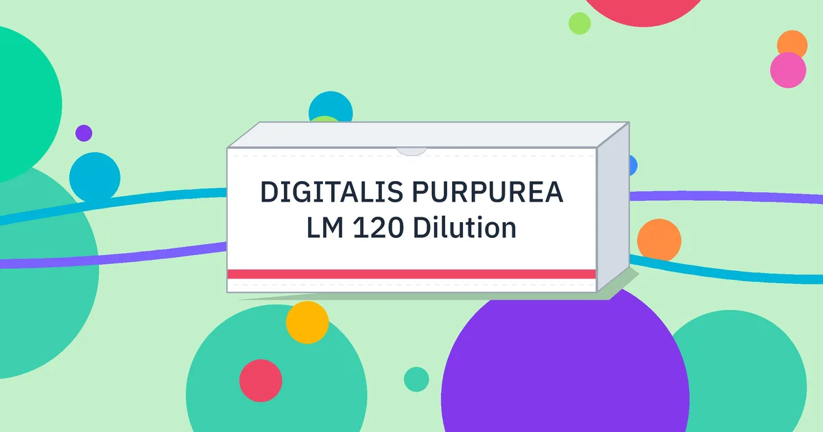 Symbolbild: Packung mit der Aufschrift DIGITALIS PURPUREA LM 120 Dilution (PZN 12842508) – Verfügbarkeit und Bezug in Apotheken in Frankfurt am Main