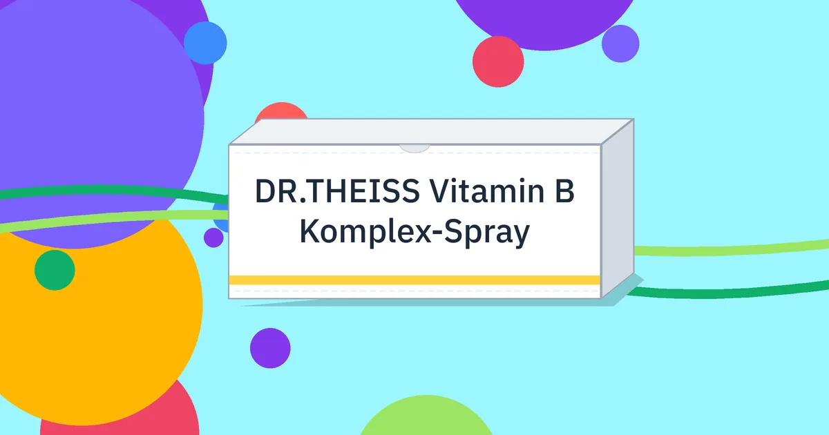 Symbolbild: Packung mit der Aufschrift DR.THEISS Vitamin B Komplex-Spray (PZN 17418092) – Verfügbarkeit und Bezug in Apotheken in Frankfurt am Main