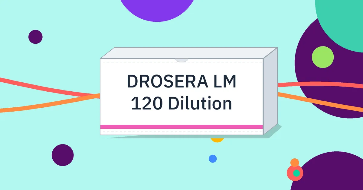 Symbolbild: Packung mit der Aufschrift DROSERA LM 120 Dilution (PZN 12843382) – Verfügbarkeit und Bezug in Apotheken in Frankfurt am Main