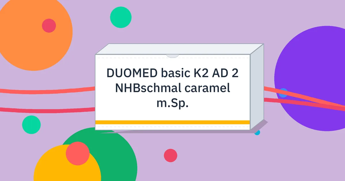 Symbolbild: Packung mit der Aufschrift DUOMED basic K2 AD 2 NHBschmal caramel m.Sp. (PZN 20907021) – Verfügbarkeit und Bezug in Apotheken in Frankfurt am Main