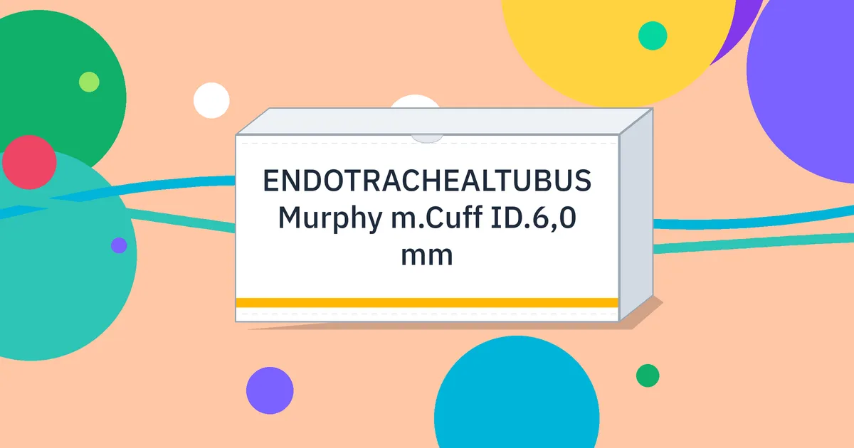 Symbolbild: Packung mit der Aufschrift ENDOTRACHEALTUBUS Murphy m.Cuff ID.6,0 mm (PZN 07219517) – Verfügbarkeit und Bezug in Apotheken in Frankfurt am Main