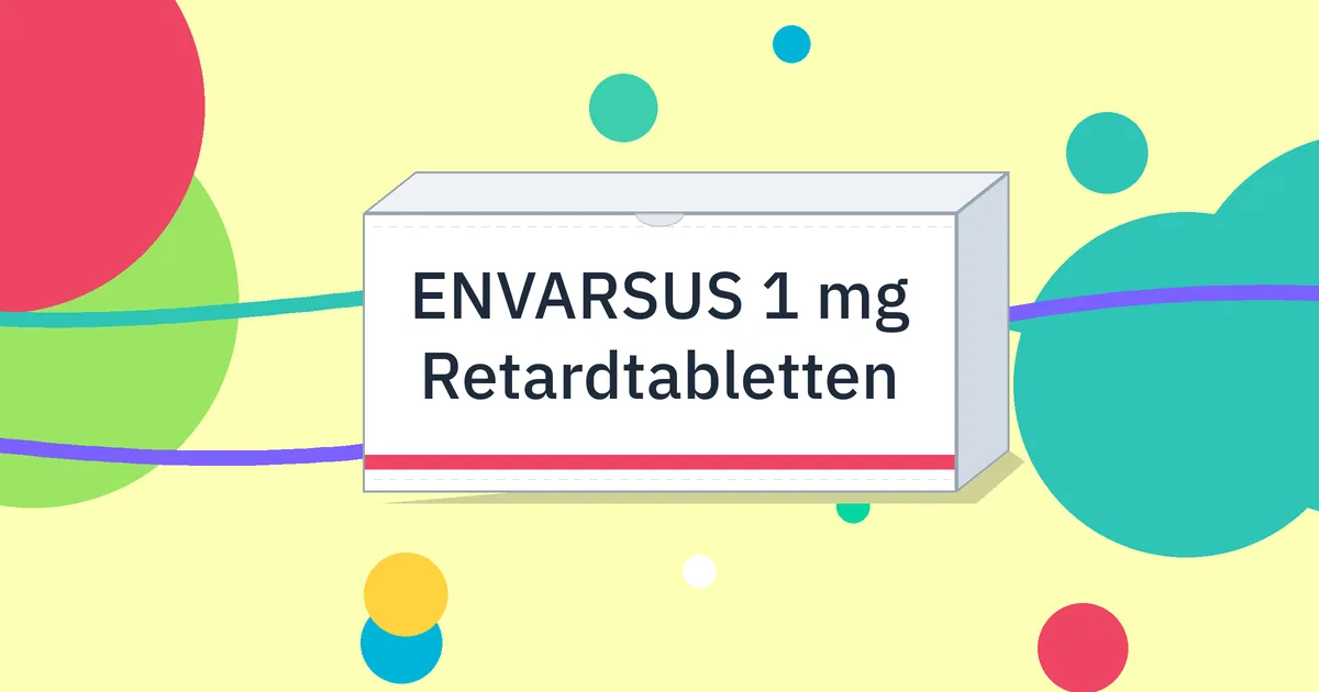 Symbolbild: Packung mit der Aufschrift ENVARSUS 1 mg Retardtabletten (PZN 13813845) – Verfügbarkeit und Bezug in Apotheken in Frankfurt am Main