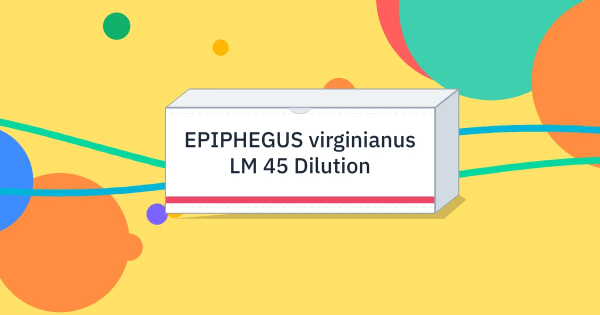 Symbolbild: Packung mit der Aufschrift EPIPHEGUS virginianus LM 45 Dilution (PZN 13472806) – Verfügbarkeit und Bezug in Apotheken in Frankfurt am Main
