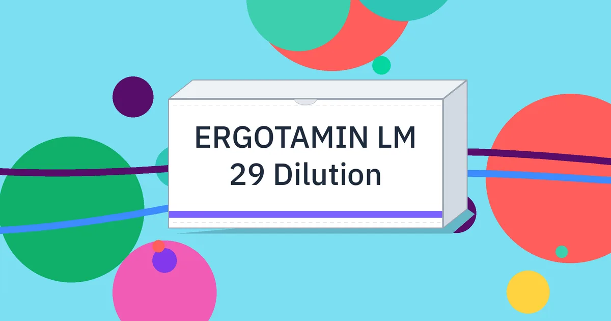 Symbolbild: Packung mit der Aufschrift ERGOTAMIN LM 29 Dilution (PZN 12845079) – Verfügbarkeit und Bezug in Apotheken in Frankfurt am Main