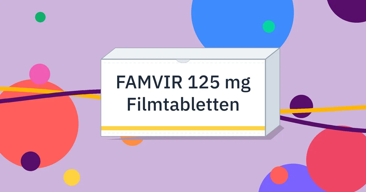 Symbolbild: Packung mit der Aufschrift FAMVIR 125 mg Filmtabletten (PZN 07599193) – Verfügbarkeit und Bezug in Apotheken in Frankfurt am Main