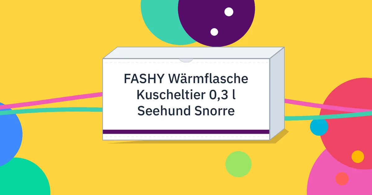 Symbolbild: Packung mit der Aufschrift FASHY Wärmflasche Kuscheltier 0,3 l Seehund Snorre (PZN 19137003) – Verfügbarkeit und Bezug in Apotheken in Frankfurt am Main