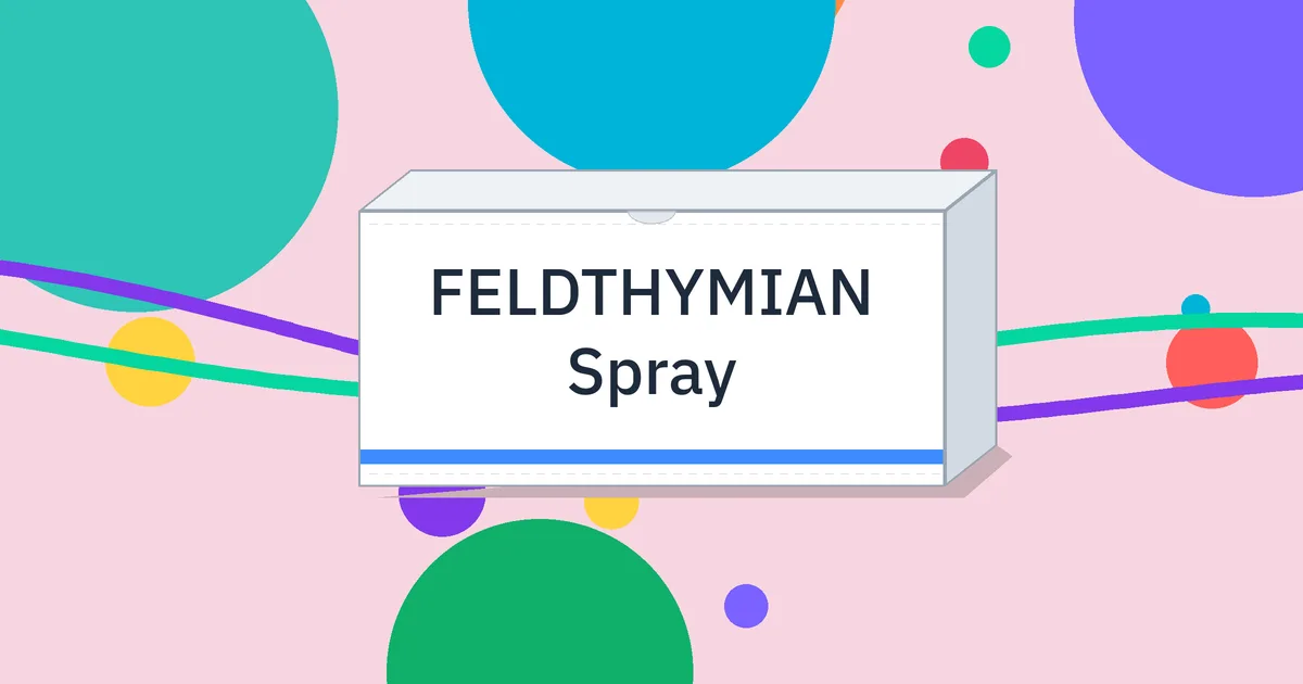 Symbolbild: Packung mit der Aufschrift FELDTHYMIAN Spray (PZN 18741665) – Verfügbarkeit und Bezug in Apotheken in Frankfurt am Main