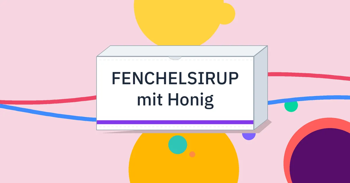 Symbolbild: Packung mit der Aufschrift FENCHELSIRUP mit Honig (PZN 12341019) – Verfügbarkeit und Bezug in Apotheken in Frankfurt am Main