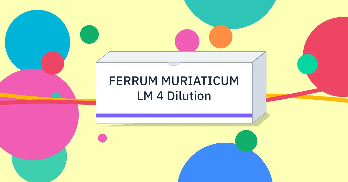 Symbolbild: Packung mit der Aufschrift FERRUM MURIATICUM LM 4 Dilution (PZN 12850637) – Verfügbarkeit und Bezug in Apotheken in Frankfurt am Main