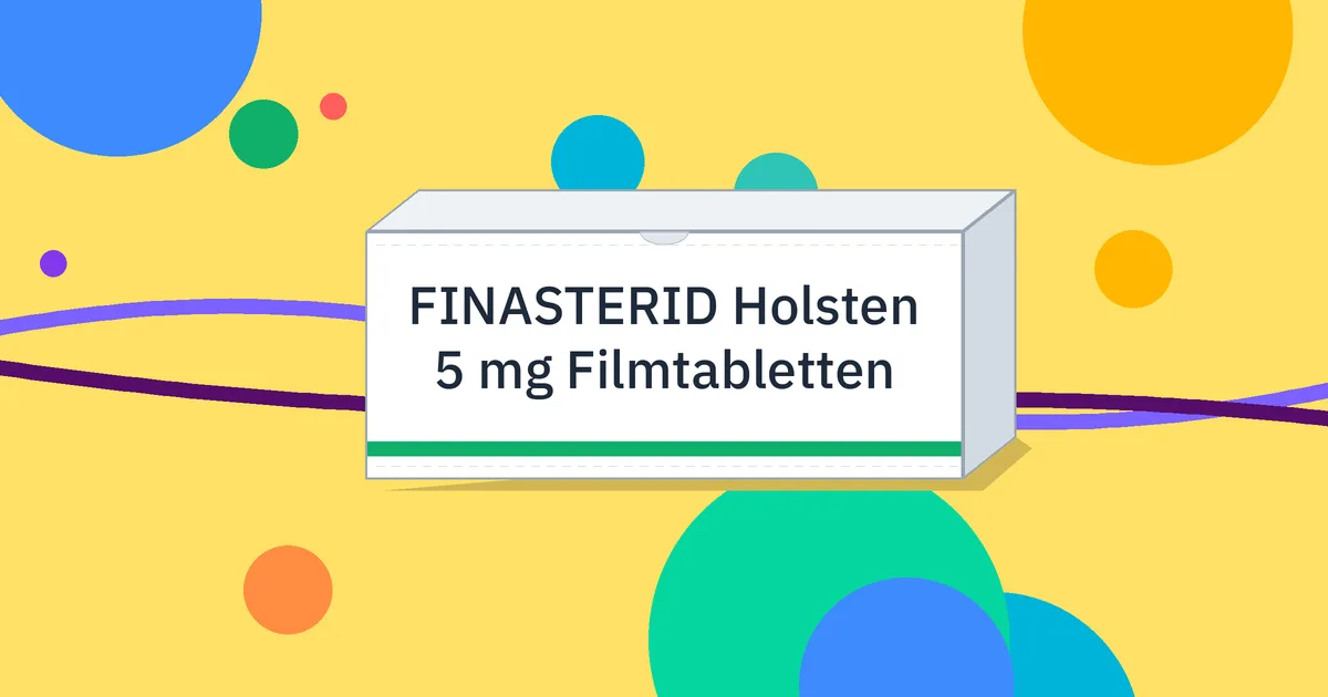 Symbolbild: Packung mit der Aufschrift FINASTERID Holsten 5 mg Filmtabletten (PZN 15743391) – Verfügbarkeit und Bezug in Apotheken in Frankfurt am Main